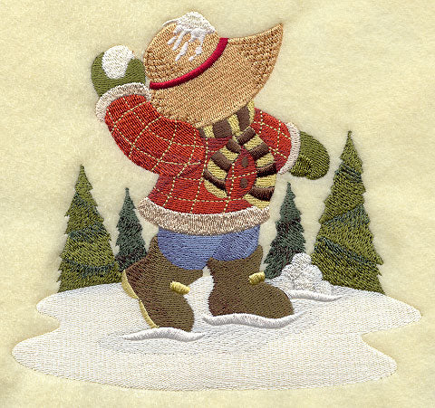 Fisherman Fred's Snowball Fight – Embroidery Library