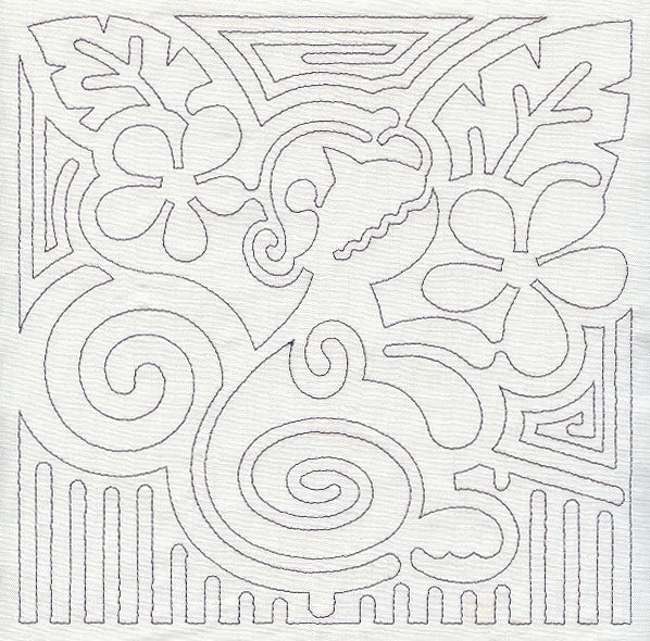 Mola Monkey Quilting Square (Single Run) – Embroidery Library