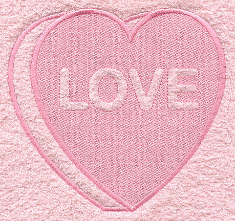 Conversation Heart - Love (Embossed) – Embroidery Library