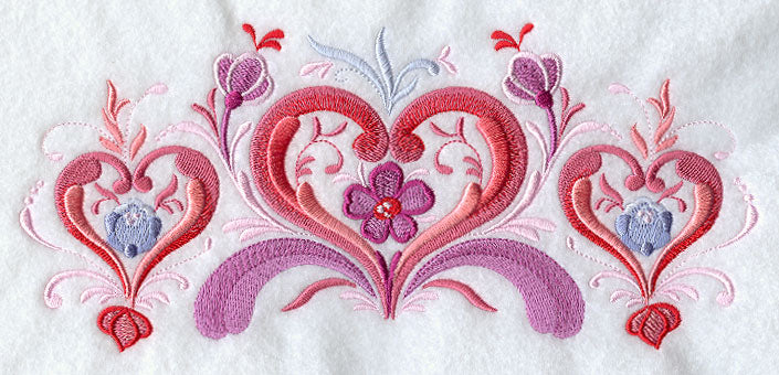 Rosemaling Heart Trio – Embroidery Library