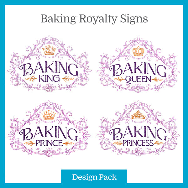 A Baking Royalty Signs Design Pack – Embroidery Library