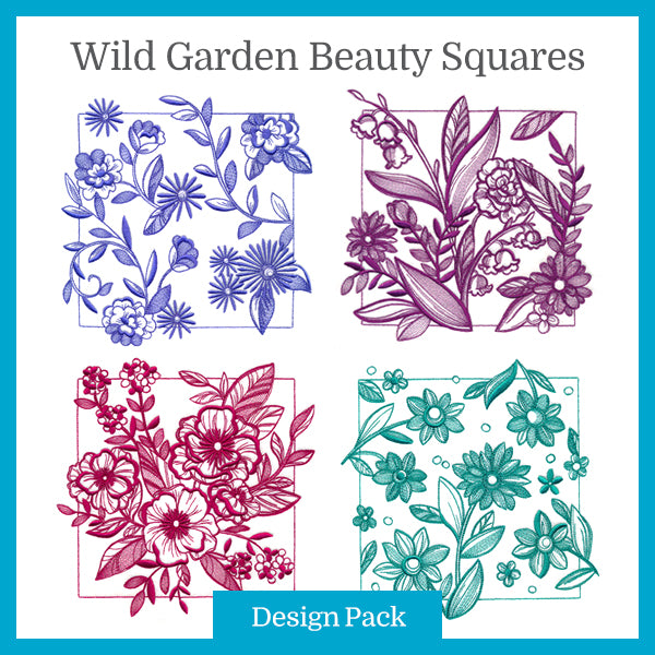 A Wild Garden Beauty Squares Design Pack – Embroidery Library
