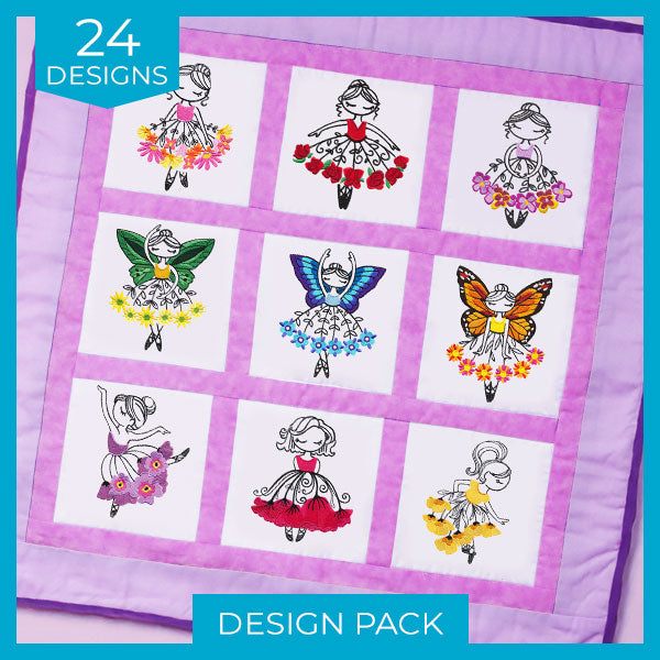 Dancing Ballerinas Design Pack – Embroidery Library