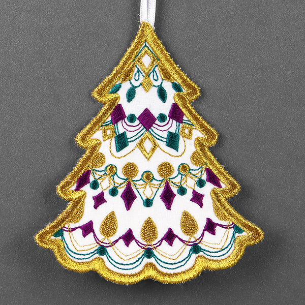 Festive & Fancy Tree Ornament (In-the-Hoop) – Embroidery Library