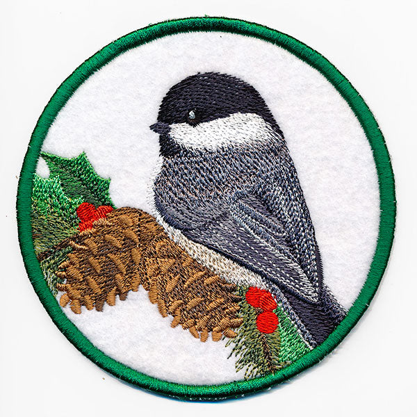 Winter Cheer Coaster - Chickadee (In-the-Hoop) – Embroidery Library