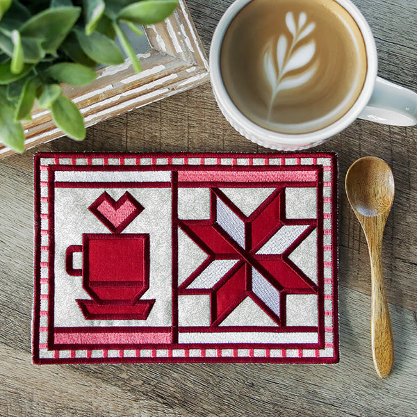 In-the-Hoop Mug Rug Embroidery Designs | Instant Downloads – Embroidery ...