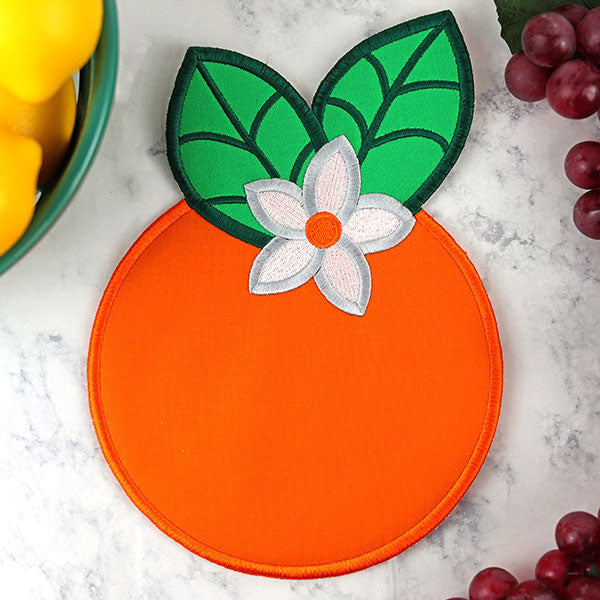 Fruit Trivet - Orange (In-the-Hoop) – Embroidery Library