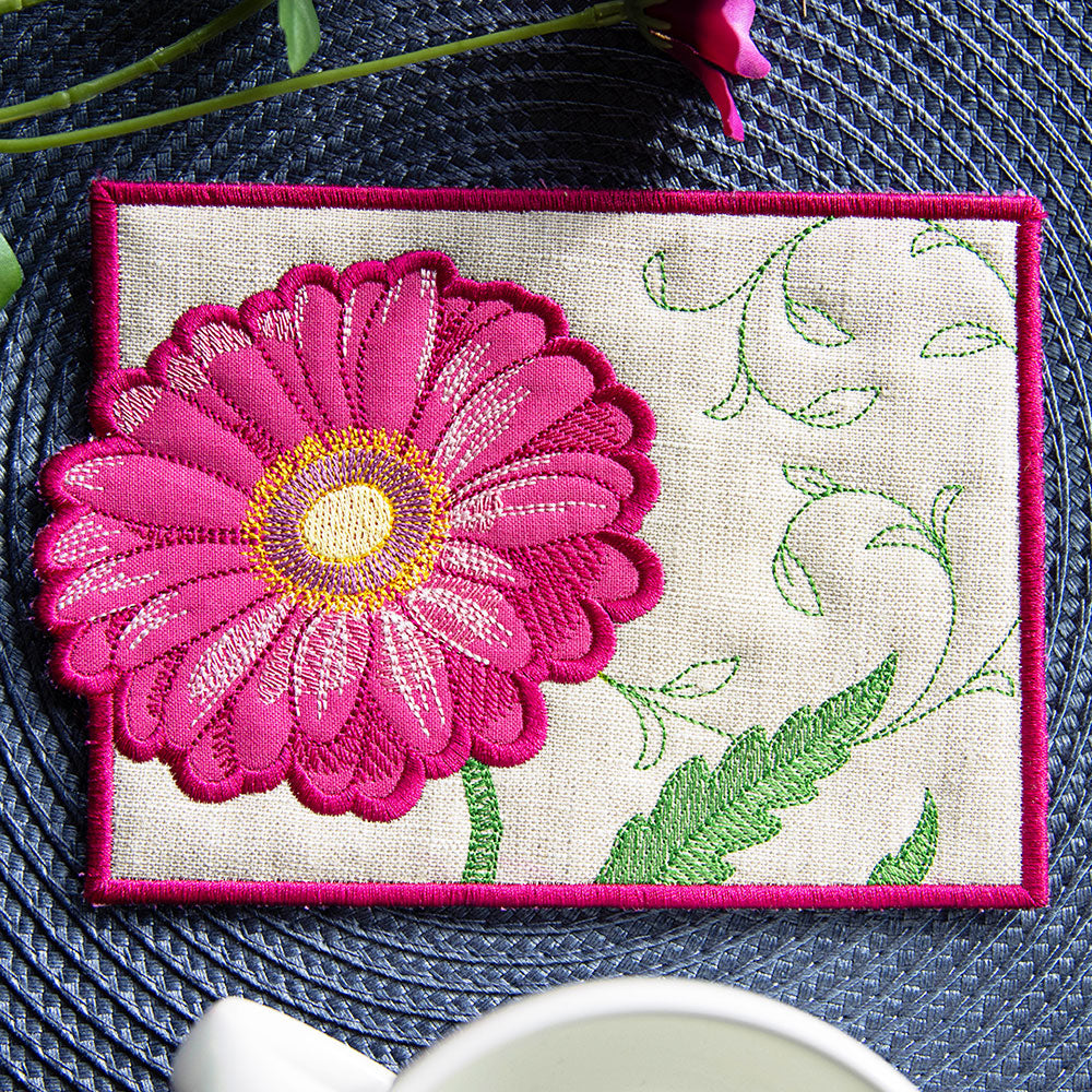 In-the-Hoop Mug Rug Embroidery Designs | Instant Downloads – Embroidery ...