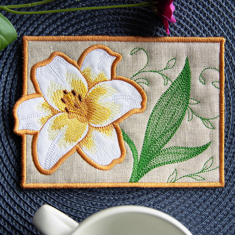 In-the-Hoop Mug Rug Embroidery Designs | Instant Downloads – Embroidery ...
