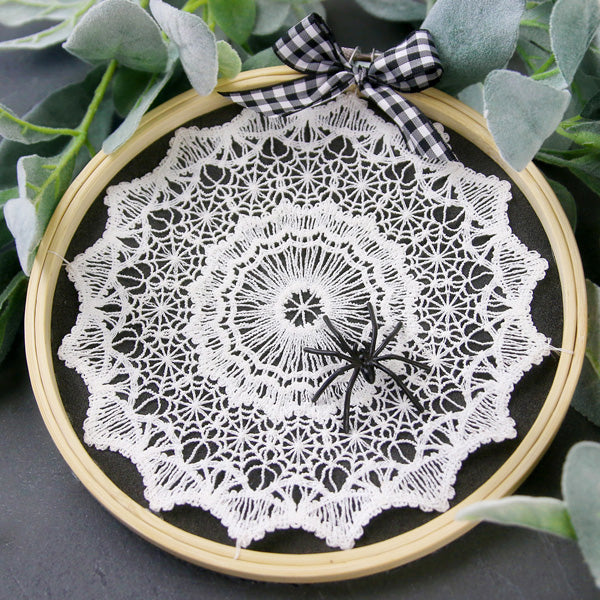Intricate Web Doily (Battenburg Lace) – Embroidery Library