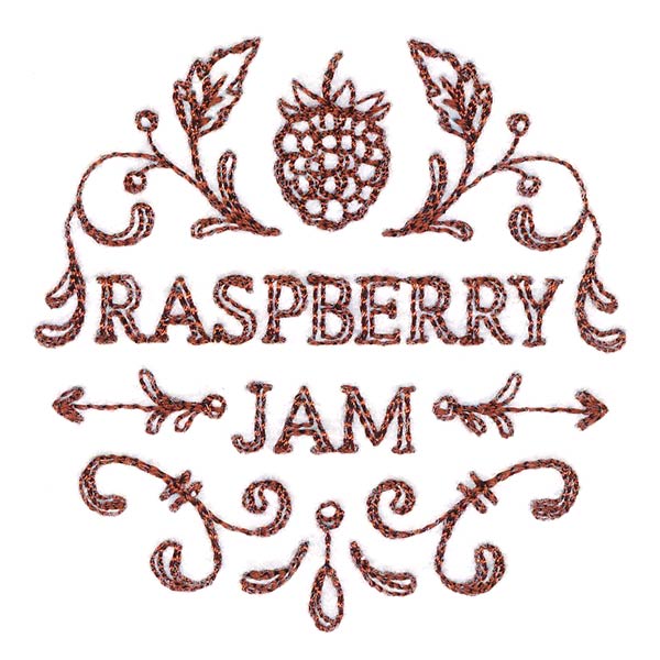 Raspberry Jam Jar Topper – Embroidery Library