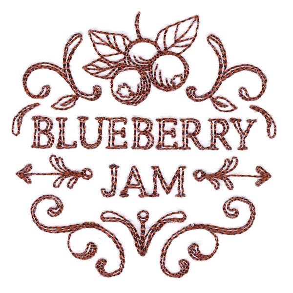 Blueberry Jam Jar Topper – Embroidery Library