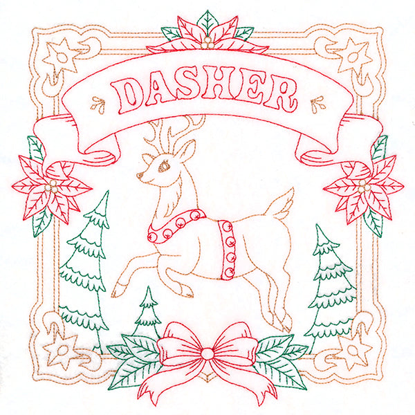 Christmas Reindeer Team - Dasher – Embroidery Library