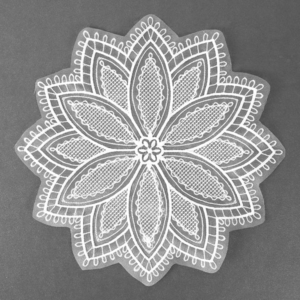 Blooming Poinsettia Doily (Organza) – Embroidery Library