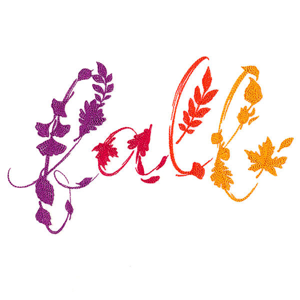 Fall Into Leaves Script – Embroidery Library