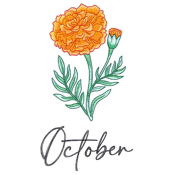 Flower of the Year - October – Embroidery Library