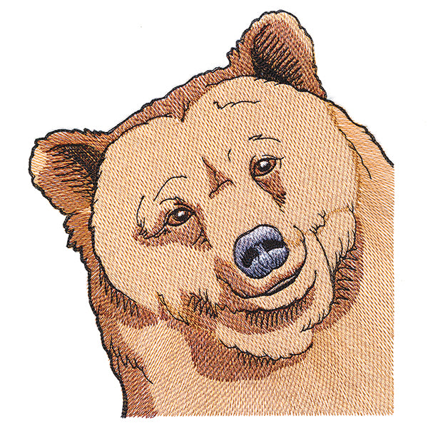 Happy Peeking Bear – Embroidery Library
