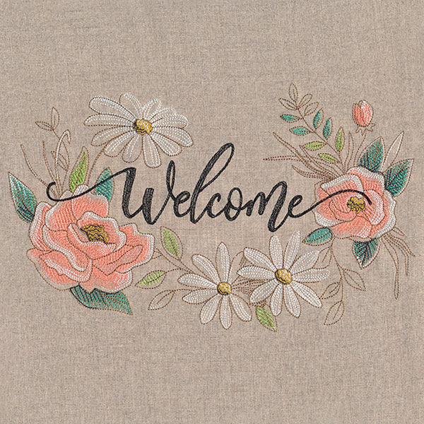 Welcome with Florals – Embroidery Library