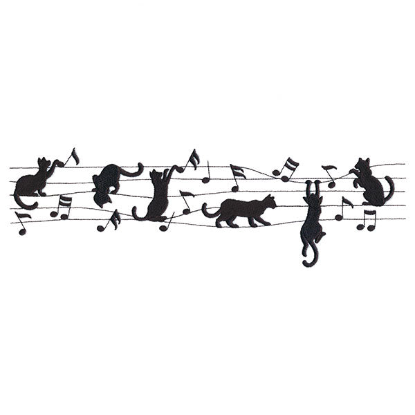 Music and Mischief Cats Border – Embroidery Library