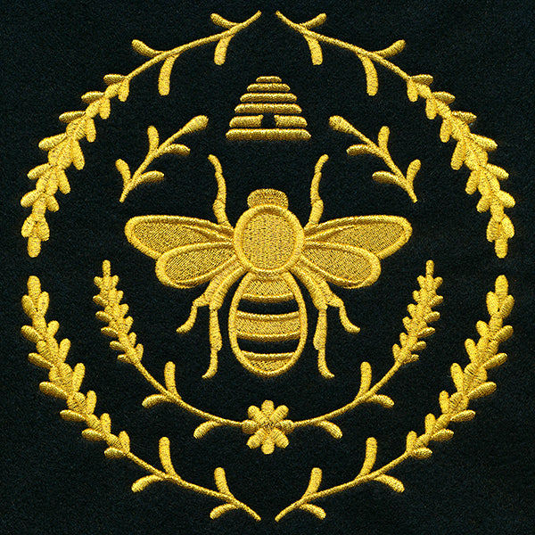 Gilded Honeybee Crest – Embroidery Library
