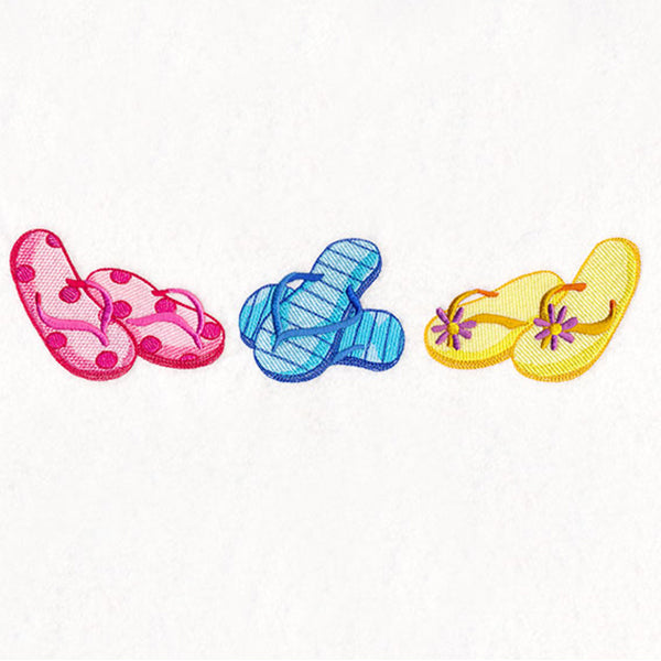 Sizzling Summer Border - Flip Flops – Embroidery Library