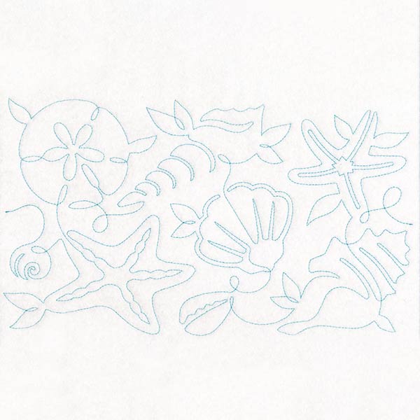 Beachside Seashells and Treasures (Edge-to-Edge Quilting) – Embroidery ...