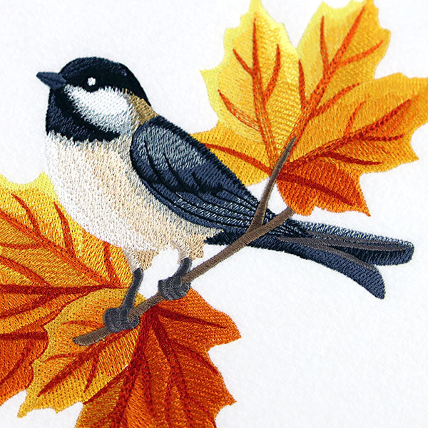 Autumn Splendor Chickadee – Embroidery Library