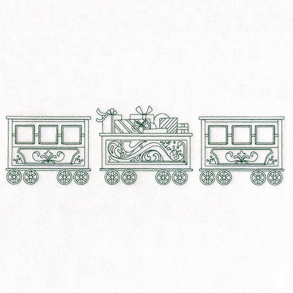 Endless Christmas Train - Center Cars – Embroidery Library