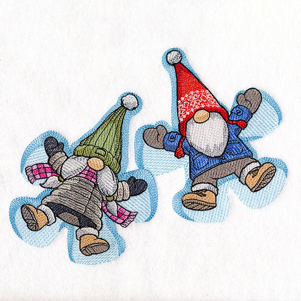 Winter Fun Snow Angel Gnomes – Embroidery Library