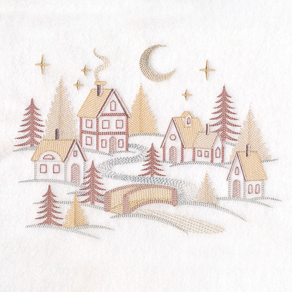 Cozy Winter Village – Embroidery Library