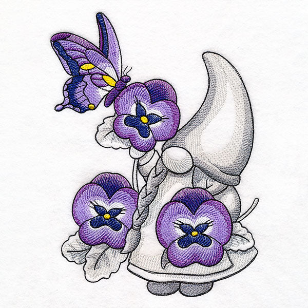 Among the Pansies Gnome – Embroidery Library