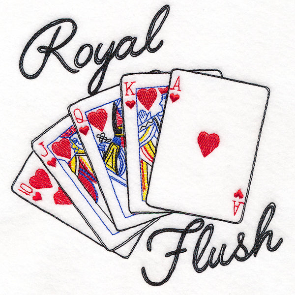 Royal Flush Poker Feature – Embroidery Library