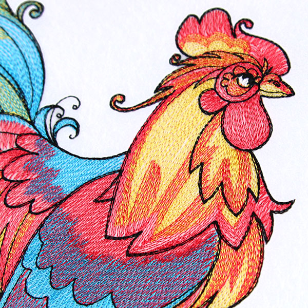 Color Theory Threads Rooster – Embroidery Library