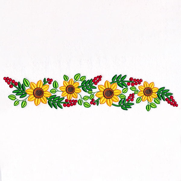 Fall Sunflowers Border – Embroidery Library