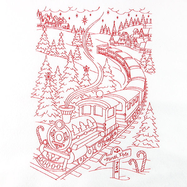 Christmas Express Train Scene (Vintage) – Embroidery Library