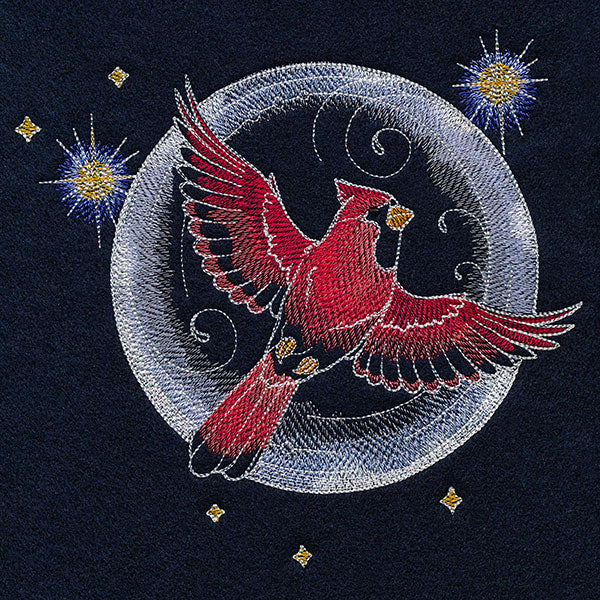 Midnight Garden Full Moon & Cardinal Feature – Embroidery Library
