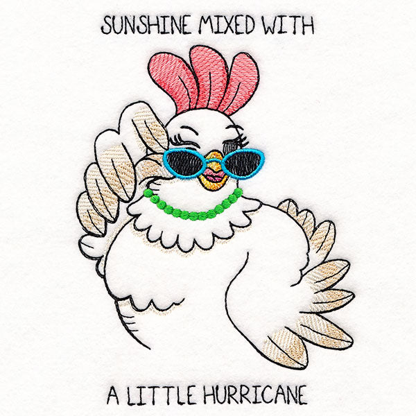 A Little Hurricane Chicken – Embroidery Library