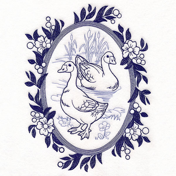 Country Ducks Cameo – Embroidery Library