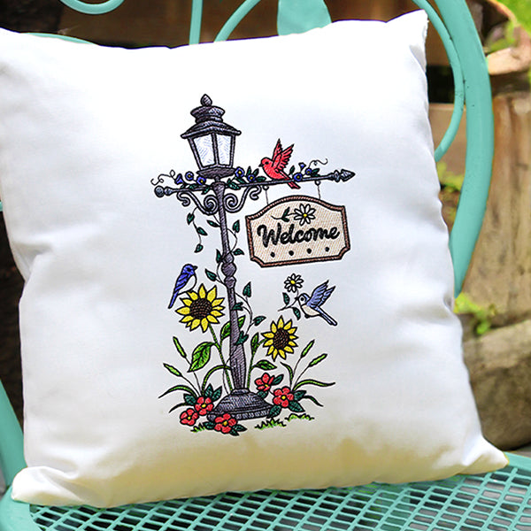Welcome Summer Lamppost – Embroidery Library