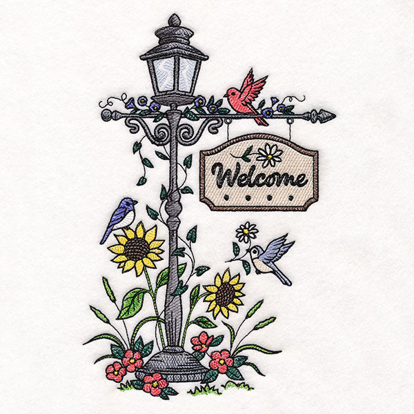 Welcome Summer Lamppost – Embroidery Library