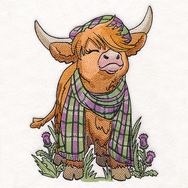 Wear Your Tartan Highland Cow – Embroidery Library