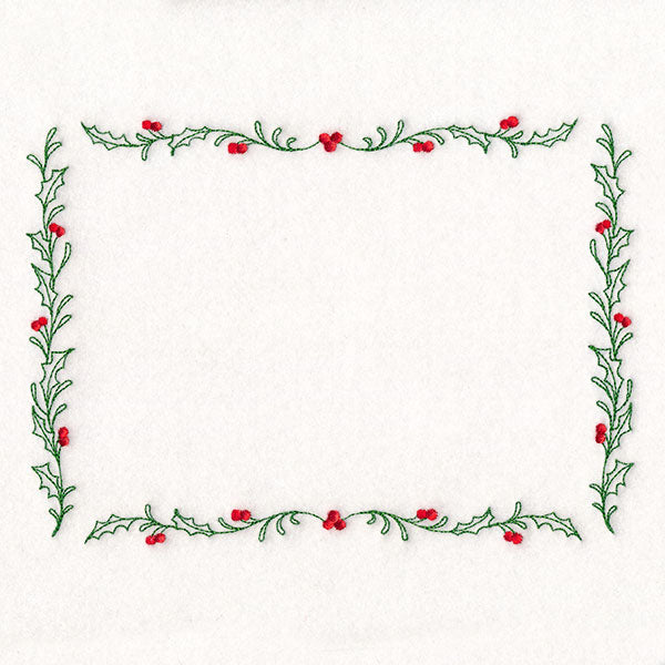 Christmas Quilt Labels - Delicate Holly & Berries – Embroidery Library