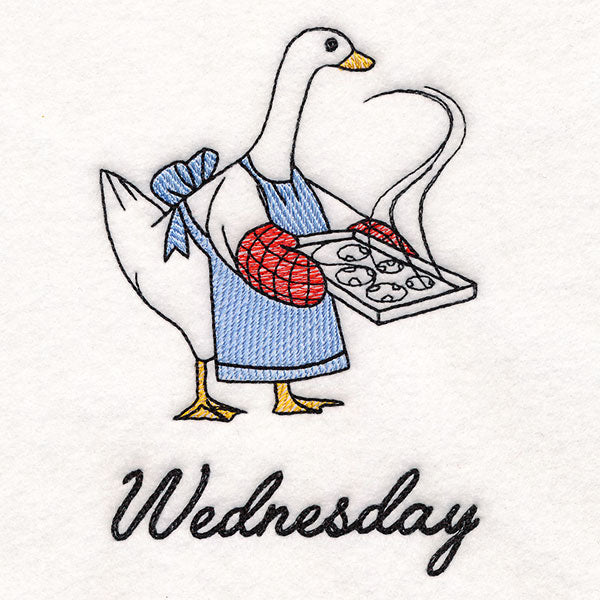 A Days of the Week Christmas Geese Design Pack – Embroidery Library