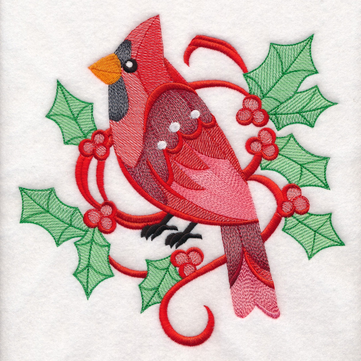 Merry Textures Cardinal Feature – Embroidery Library