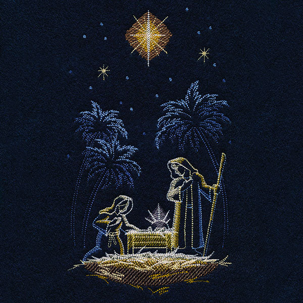 Moonlit Nativity Scene – Embroidery Library
