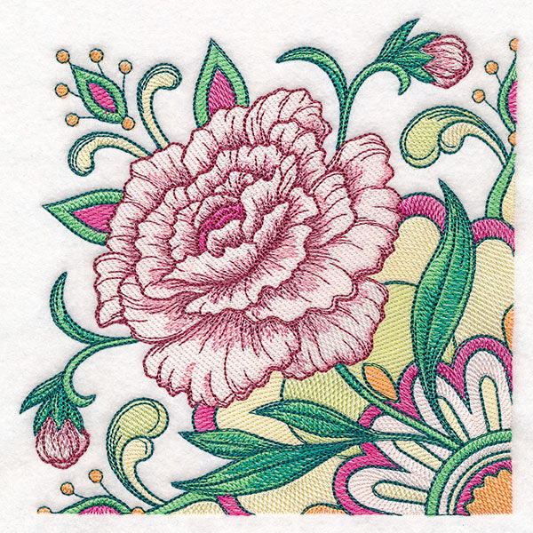 Peony Mandala Quarter – Embroidery Library