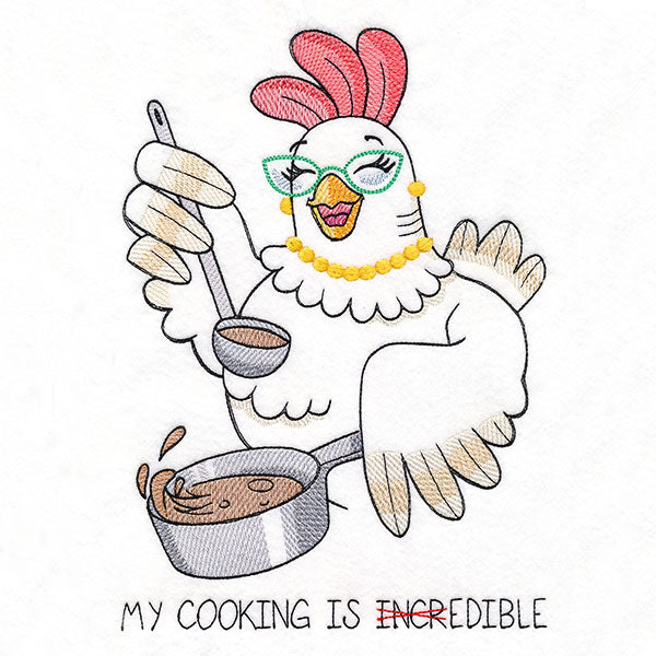 My Cooking is Edible Chicken – Embroidery Library