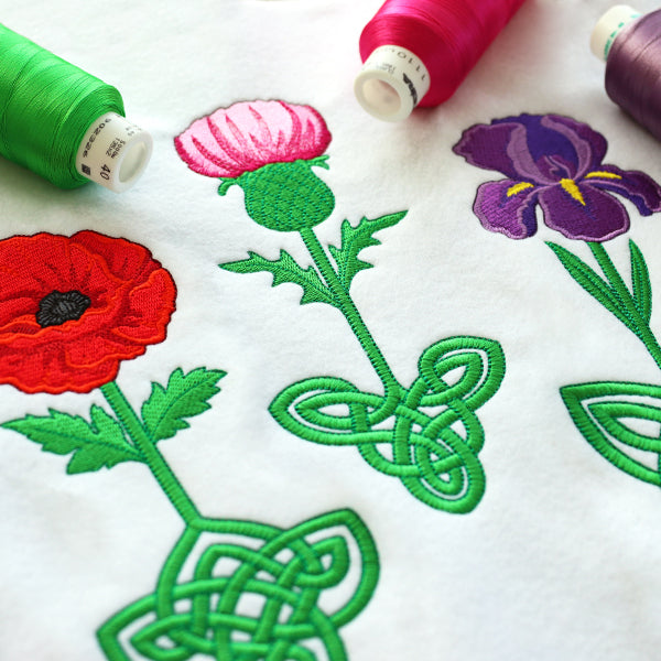 Celtic Knotwork Florals - Iris – Embroidery Library