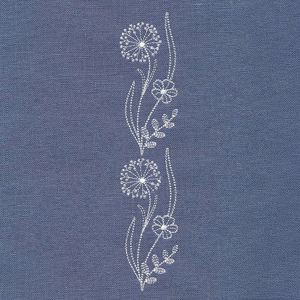 Delicate Vertical Wildflower Border (Whitework) – Embroidery Library