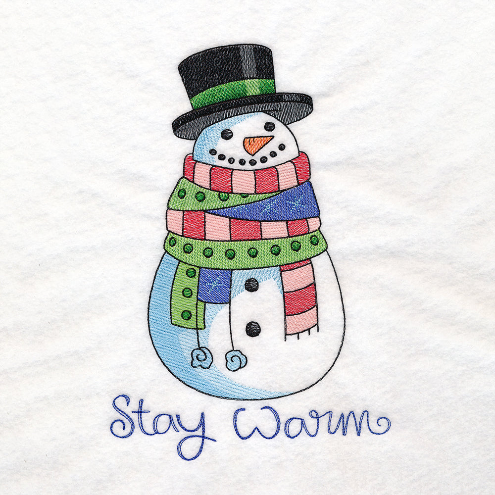 Stay Warm Snowman – Embroidery Library